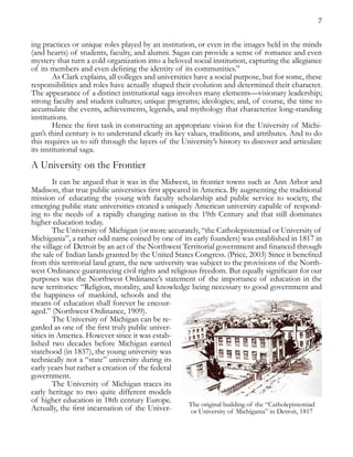 Brief university of michigan history | PDF