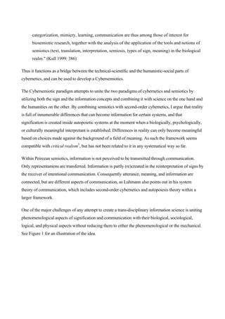 Brier, Soren. Cybersemiotics (Lectura) | PDF