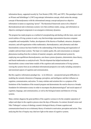 Brier, Soren. Cybersemiotics (Lectura) | PDF