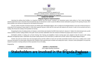 BRIGADA-PAGBASA (1).docx NARRATIVE REPORT ON BRIGADA PAGBASA | DOCX