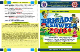 MVTS Brigada Closing Program 2016 | DOCX