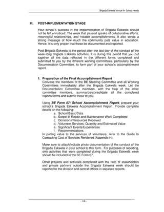 Brigada Eskwela Manual | PDF
