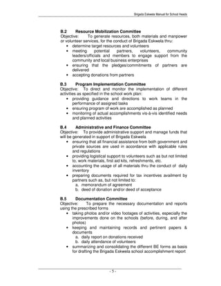 Brigada eskwela manual | PDF