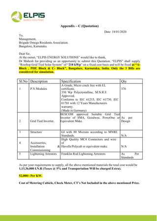 Brigade omega solar power plan | PDF