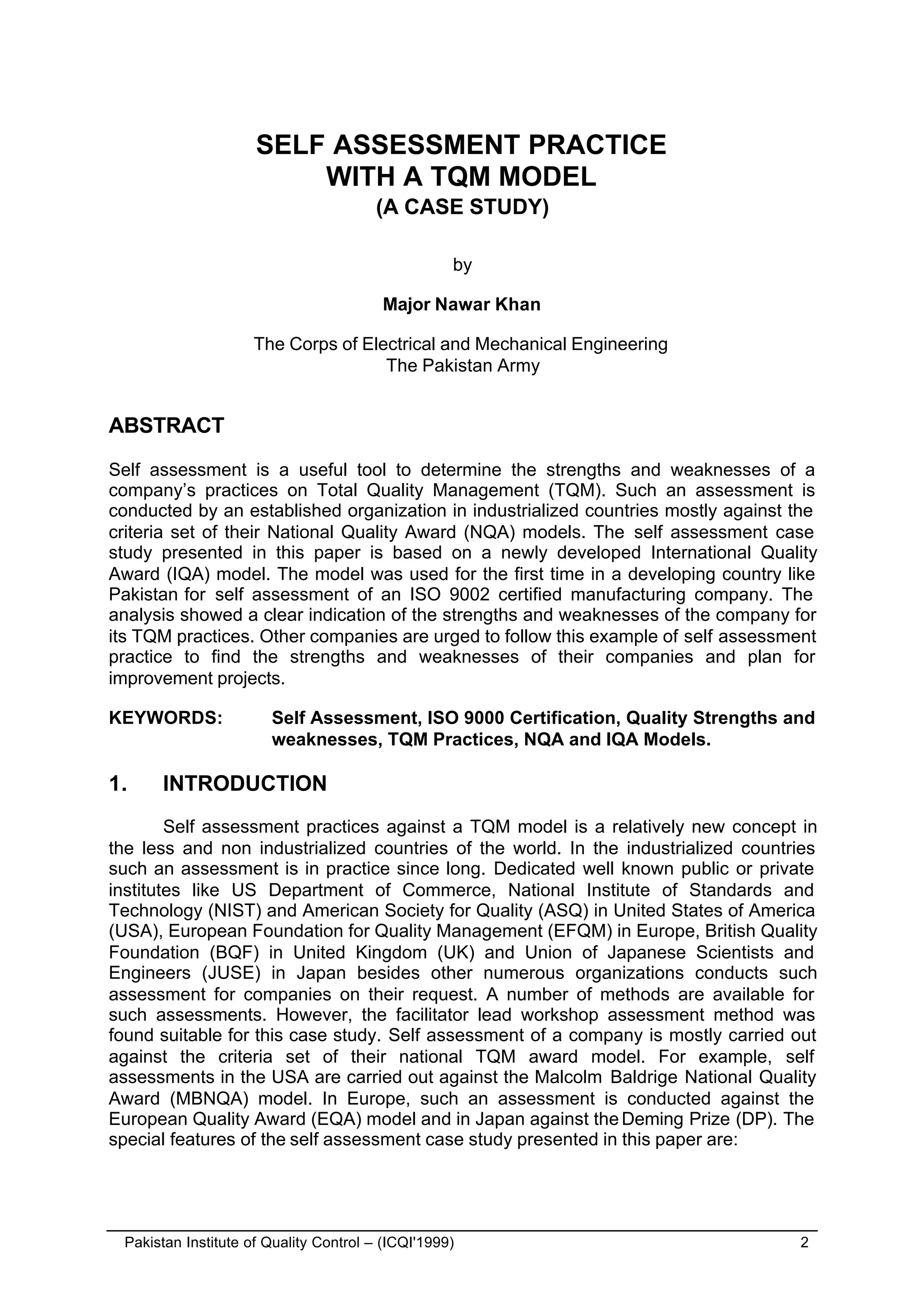 self_assessment_practice_with_a_tqm_model_tqm_case_study | PDF