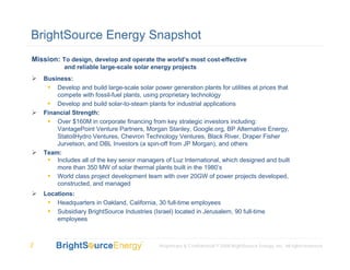 BrighSourceEnergy 2010 | PDF