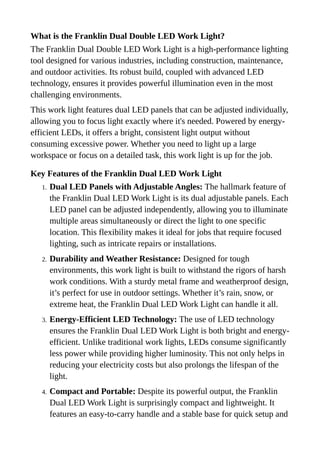 Brighten Up Your Workspace_ The Ultimate Guide to the Franklin Dual ...