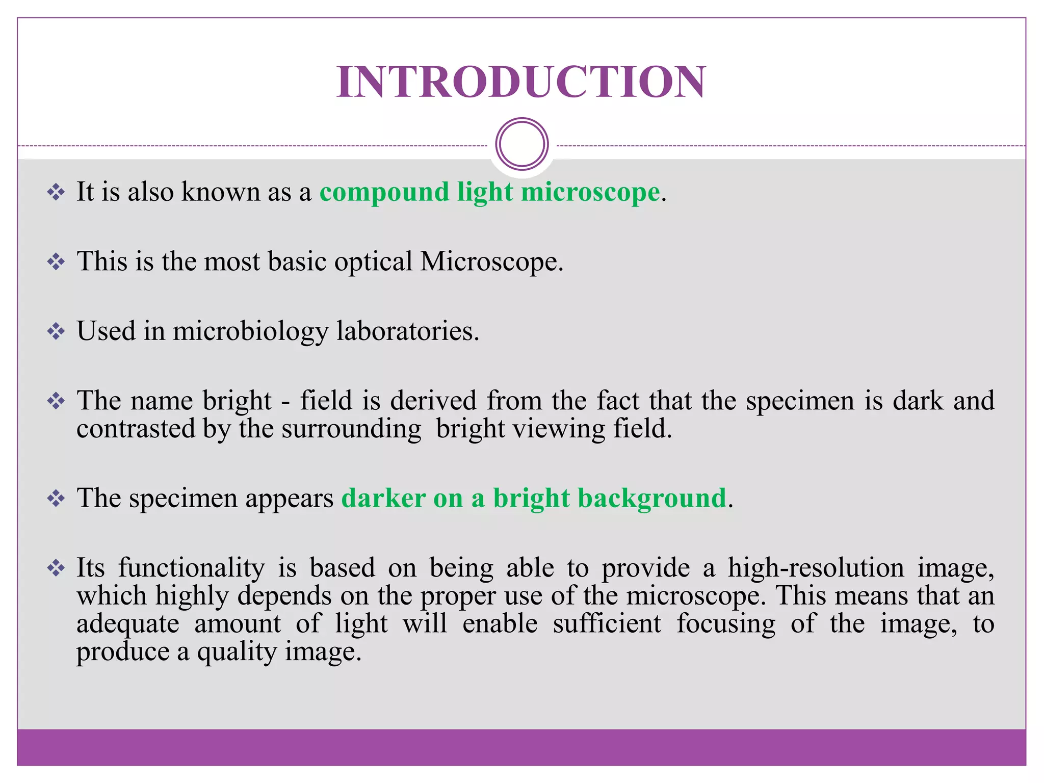 Bright field microscope | PPTX
