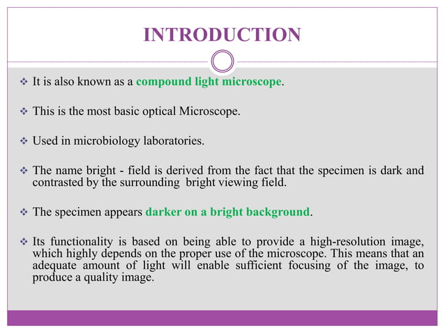 Bright field microscope | PPTX