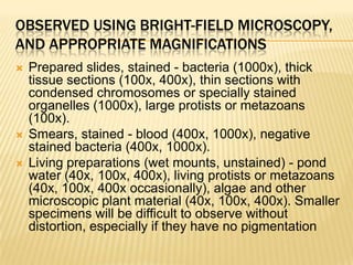 Bright field microscopes | PPTX