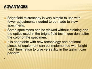 Bright field microscopes | PPTX