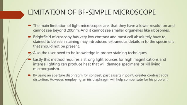 Bright field simple microscope | PPTX
