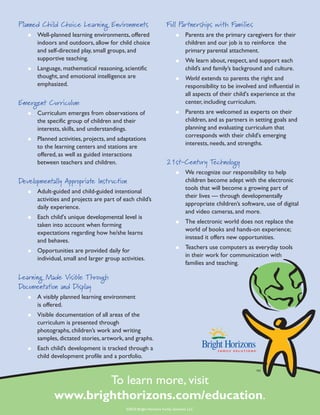 Bright horizons 8 key educational concepts | PDF