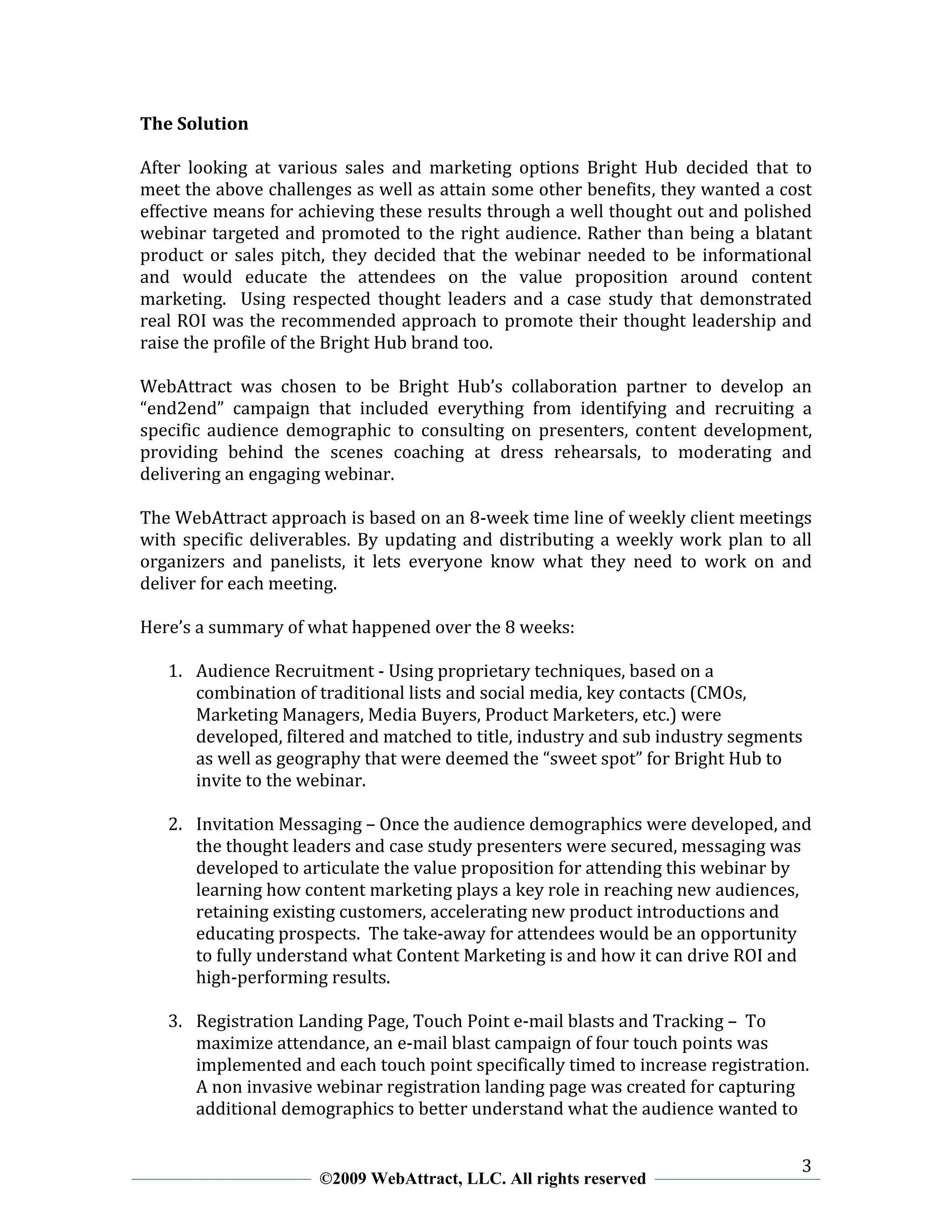 Bright Hub Case Study, July 2009 | PDF