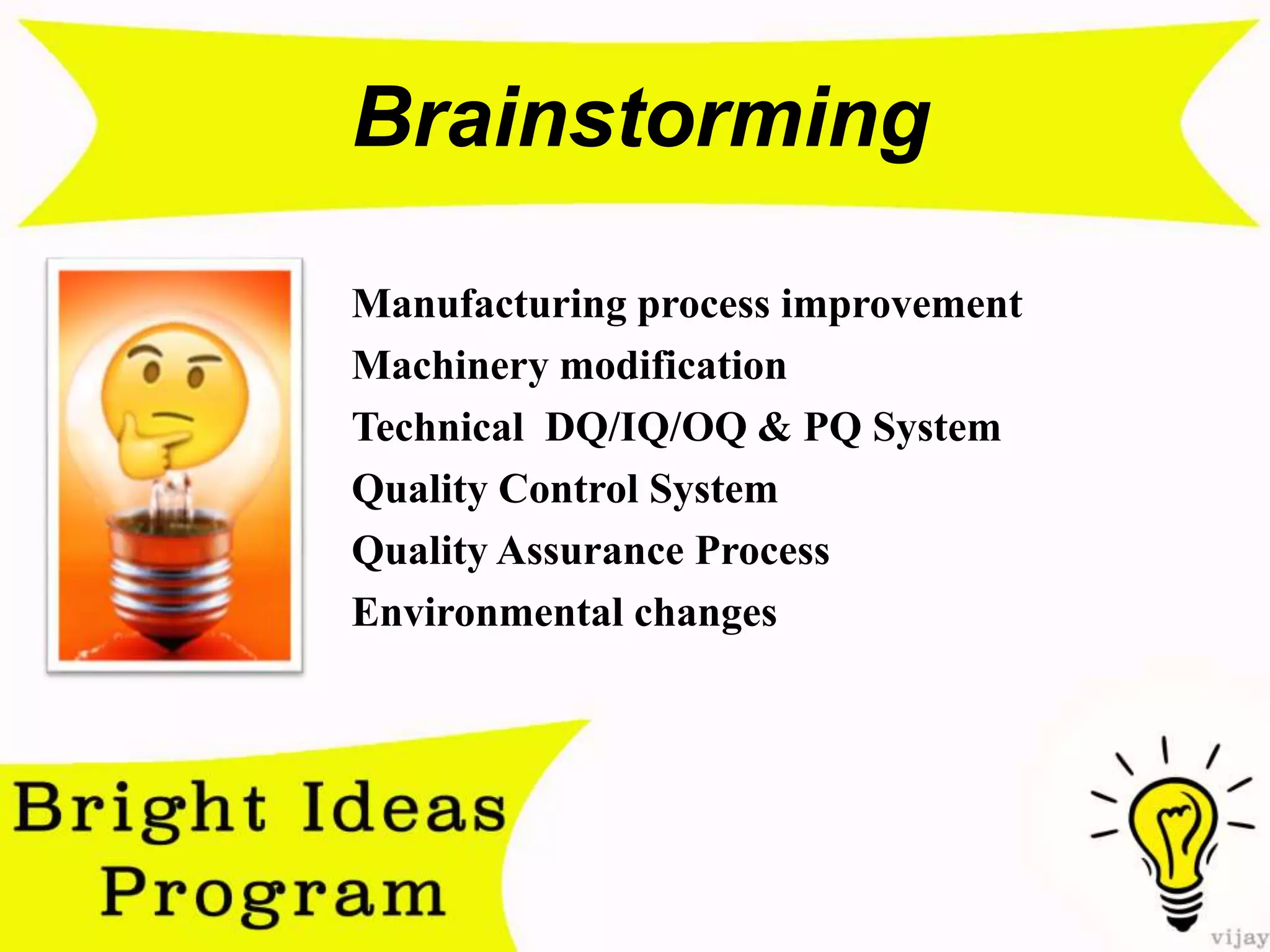 BRIGHT IDEAS PROGRAM | PPTX