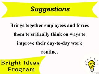 BRIGHT IDEAS PROGRAM | PPTX