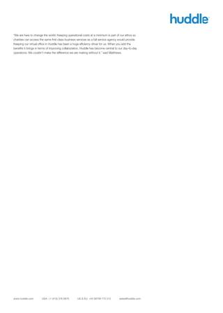 Bright One PR agency Huddles for charity communications. | PDF