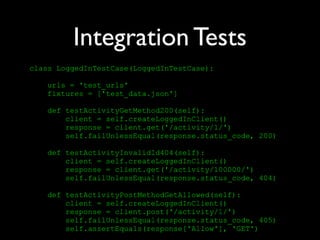 The Why and How of Automated Testing with Python and Django | PPT