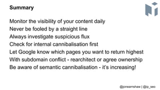Content Cannibalisation | a week in search is a very long time | PPT