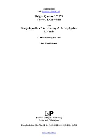 Bright quasar 3c273 | PDF