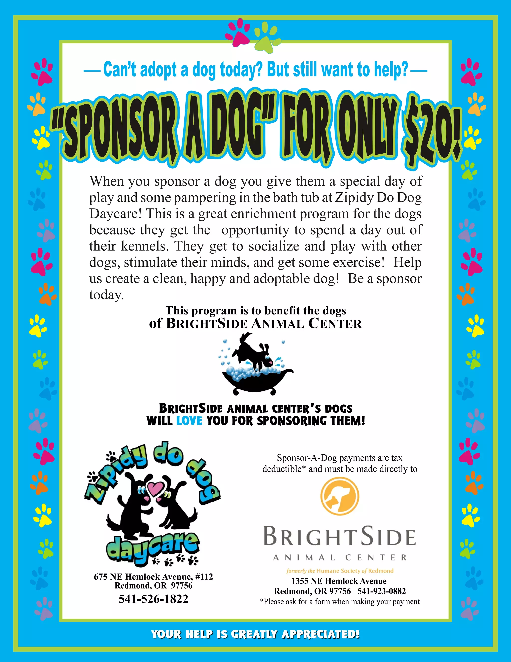 Brightside daycare sponsor flyer | PDF