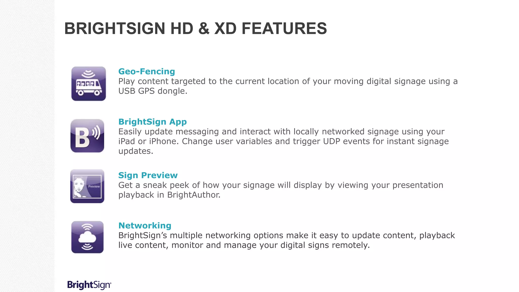 BrightSign Digital Signage Products | PPT