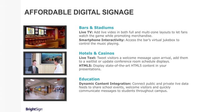 BrightSign Digital Signage Products | PPT