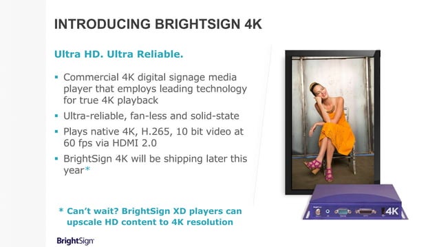 BrightSign Digital Signage Products | PPT