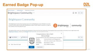 Badges and Certificates with the Brightspace Awards Tool | PPTX