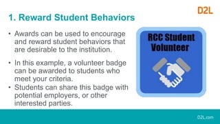 Badges and Certificates with the Brightspace Awards Tool | PPTX