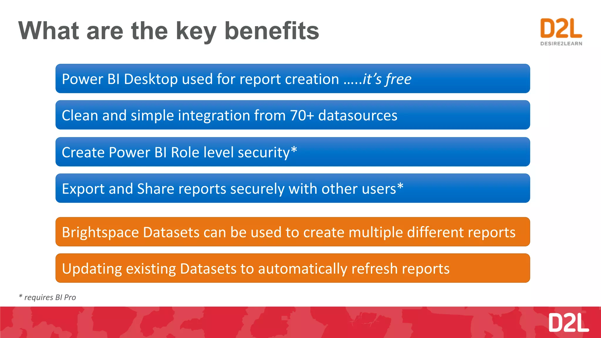 Using MS Power BI to create full, interactive reports using Brightspace Data Sets | PDF