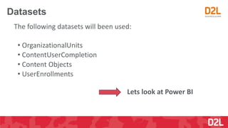 Using MS Power BI to create full, interactive reports using Brightspace Data Sets | PDF