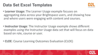 Using MS Power BI to create full, interactive reports using Brightspace Data Sets | PDF