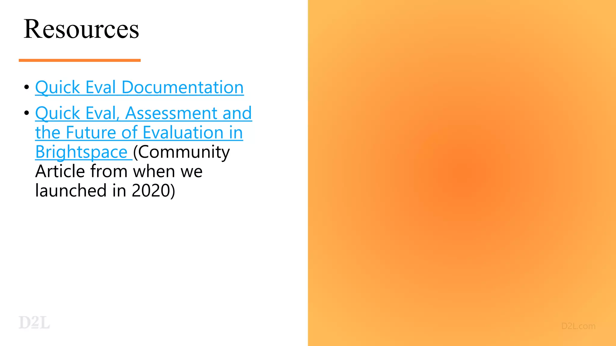 Brightspace Quick Eval Best Practices - Michelle Piper | PPT