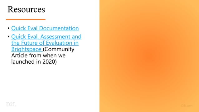 Brightspace Quick Eval Best Practices - Michelle Piper | PPT