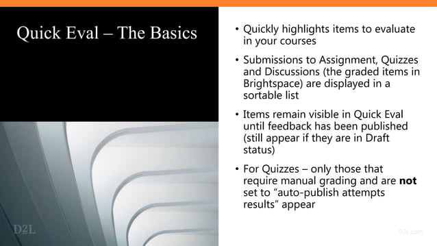 Brightspace Quick Eval Best Practices - Michelle Piper | PPT