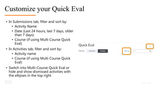 Brightspace Quick Eval Best Practices - Michelle Piper | PPT