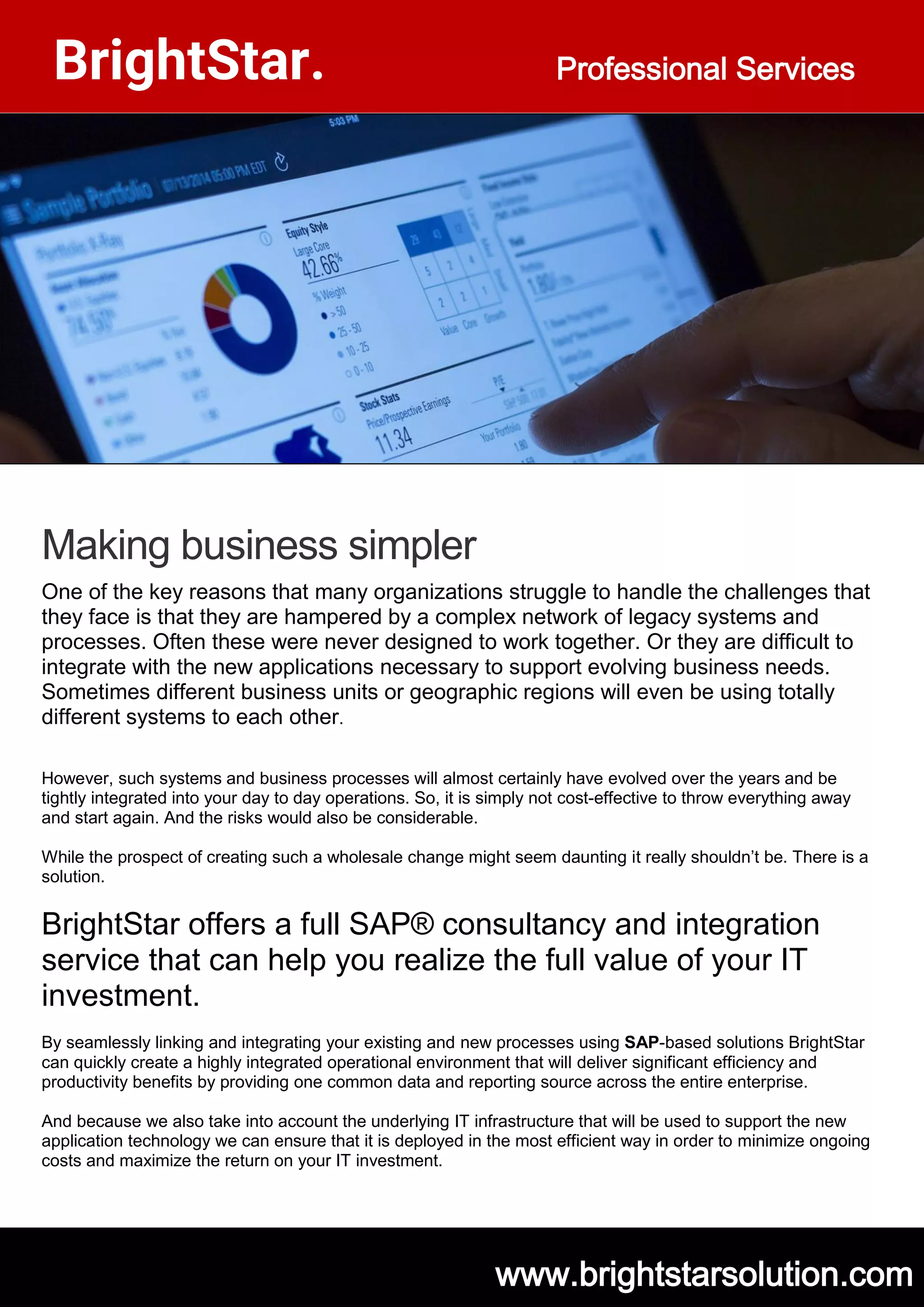 BrightStar SAP Solutions Introduction | PDF | Cloud Computing | Internet