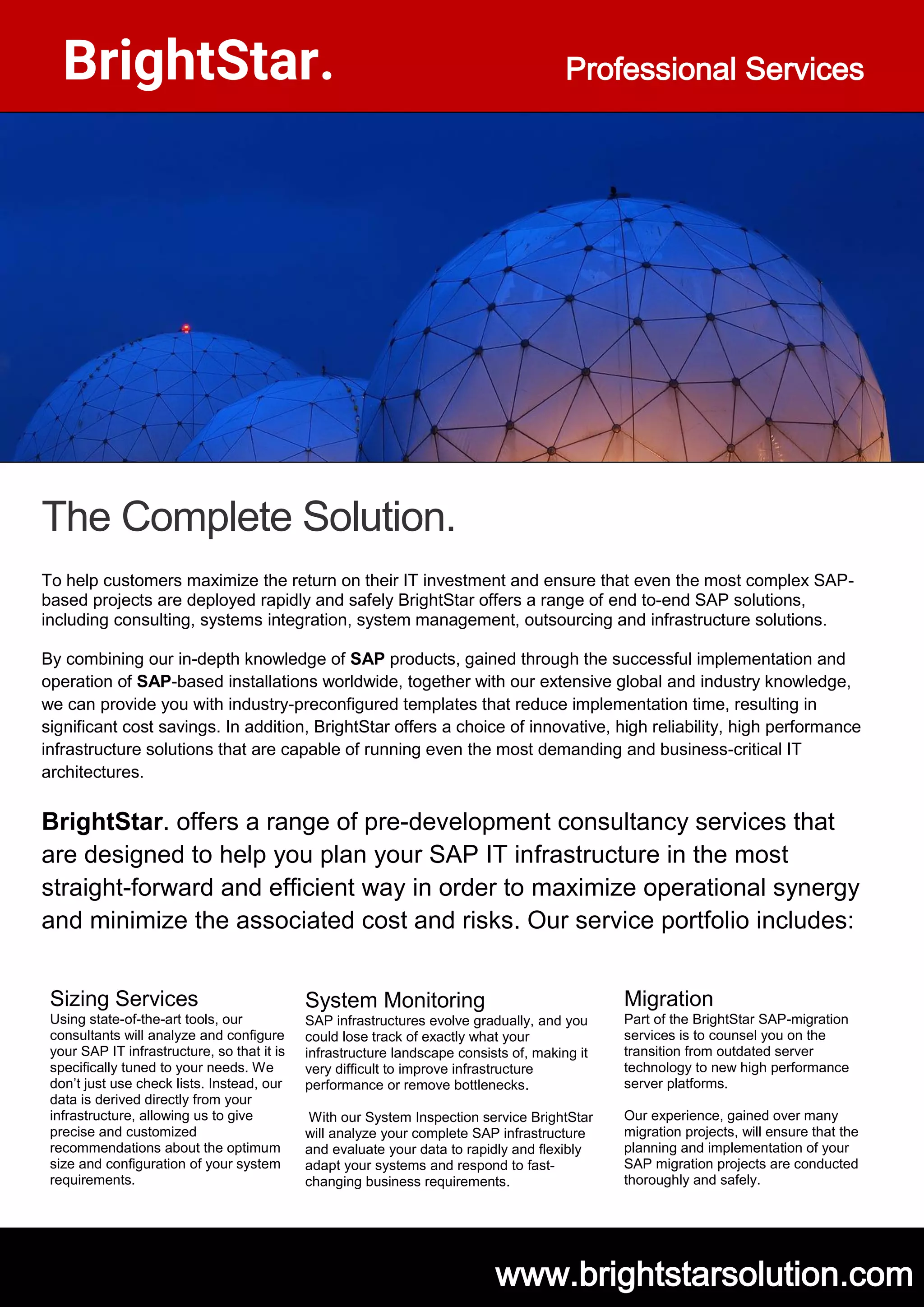 BrightStar SAP Solutions Introduction | PDF | Cloud Computing | Internet