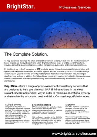 BrightStar SAP Solutions Introduction | PDF | Cloud Computing | Internet