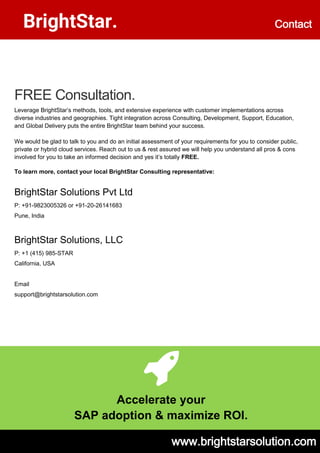 BrightStar SAP Solutions Introduction | PDF | Cloud Computing | Internet