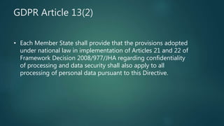 GDPR: Protecting Your Data | PPTX