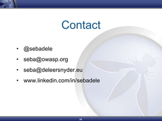 Setting up a secure development life cycle with OWASP - seba ...