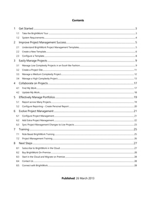 Brightwork Project Management Introductory Guide - From Atidan | PDF