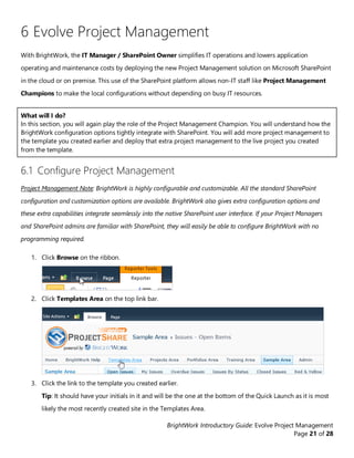 Brightwork Project Management Introductory Guide - From Atidan | PDF