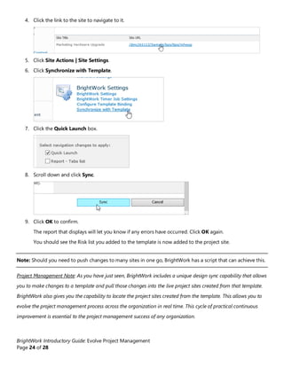 Brightwork Project Management Introductory Guide - From Atidan | PDF