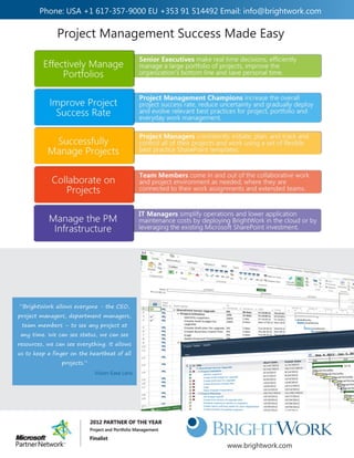 BrightWork Solution Datasheet - From Atidan | PDF
