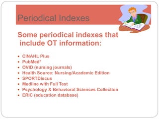 Brigid ot class 110116 | PPTX | Physical Therapy | Wellness