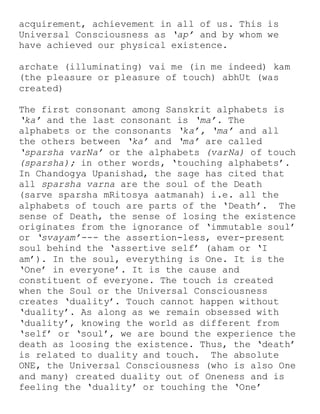 Brihadaranyaka Upanishad First Chapter, Second Brahmin (Second part) in ...