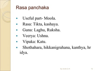 Brihat panchamoola dravya guna | PPTX